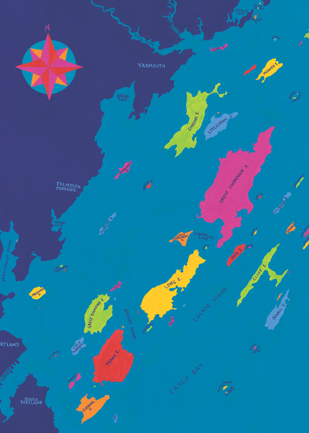 Casco Bay Chart Card – FestiveFish