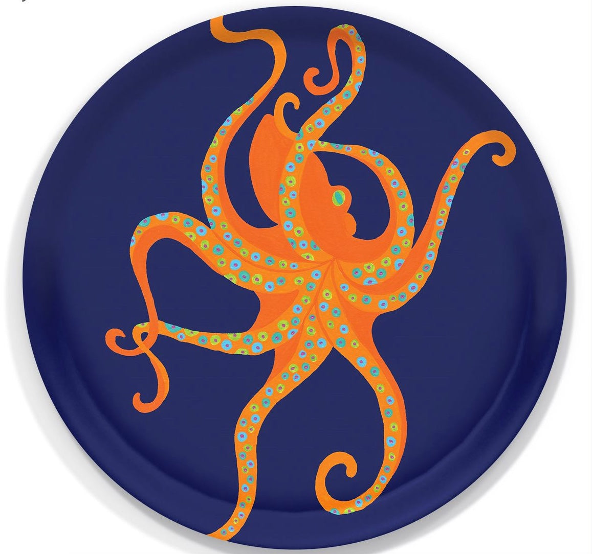 Round Tray: Dancing Octopus – FestiveFish
