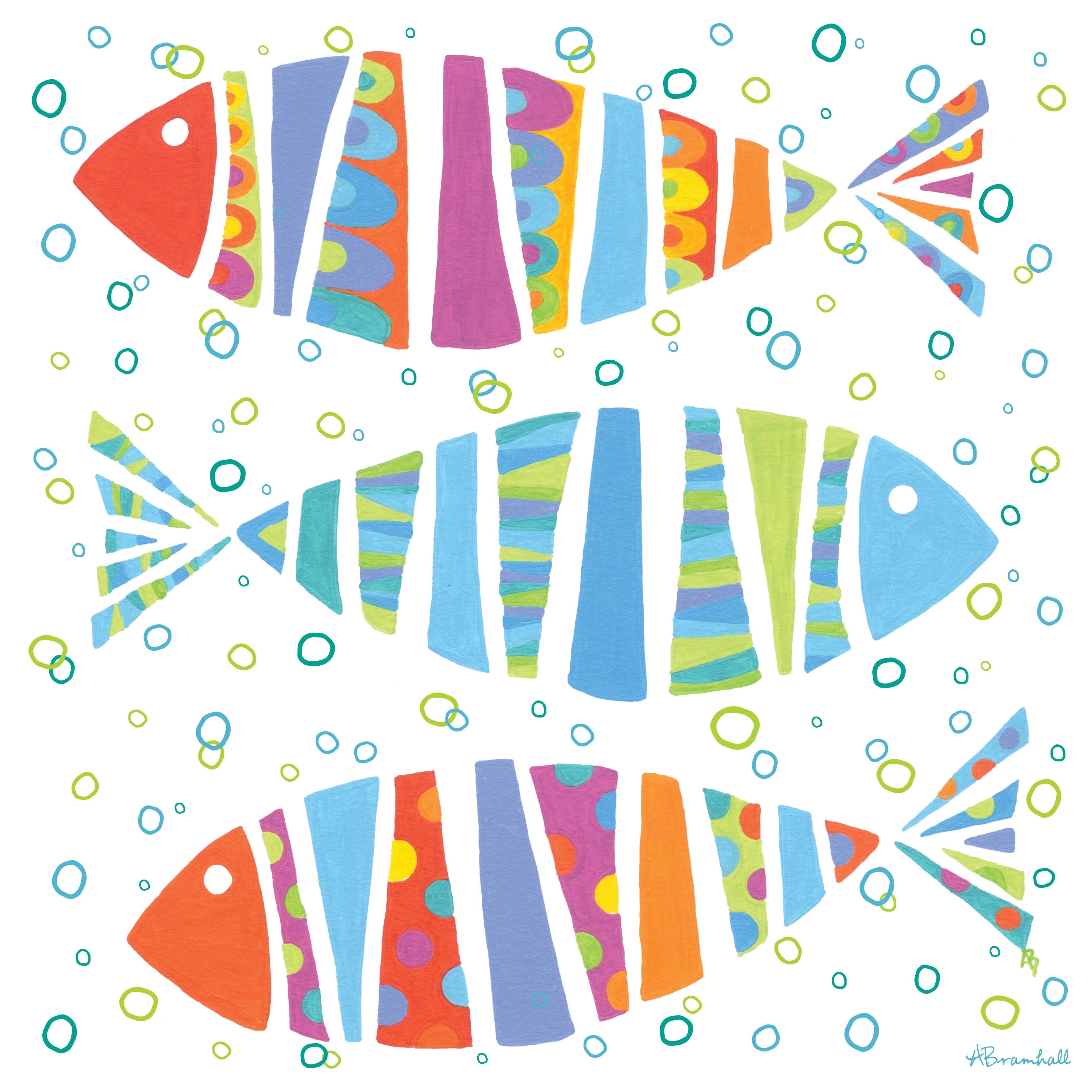 Fish 'n Bubbles Flour Sack Towel – FestiveFish