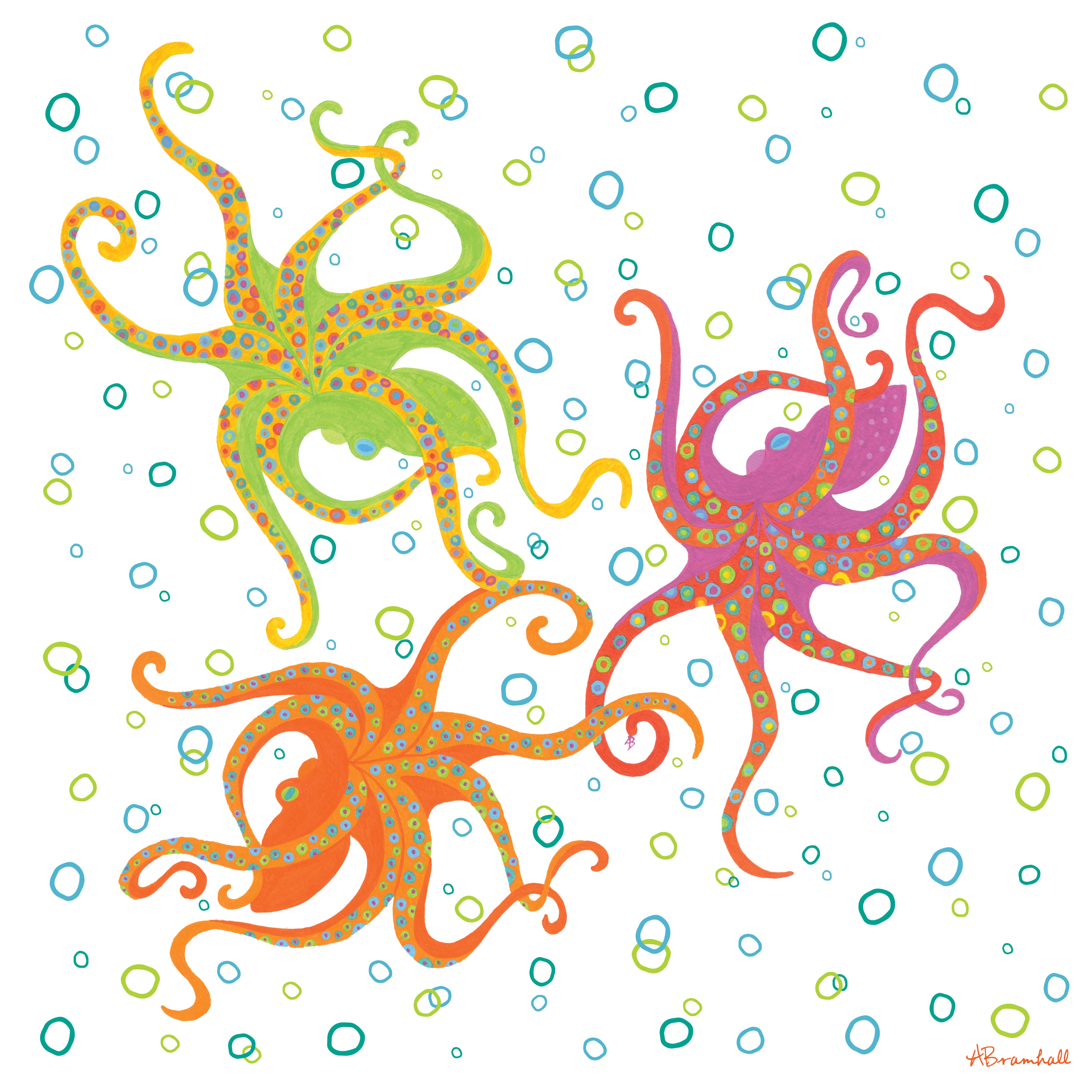 Octopus Trio Flour Sack Towel – FestiveFish