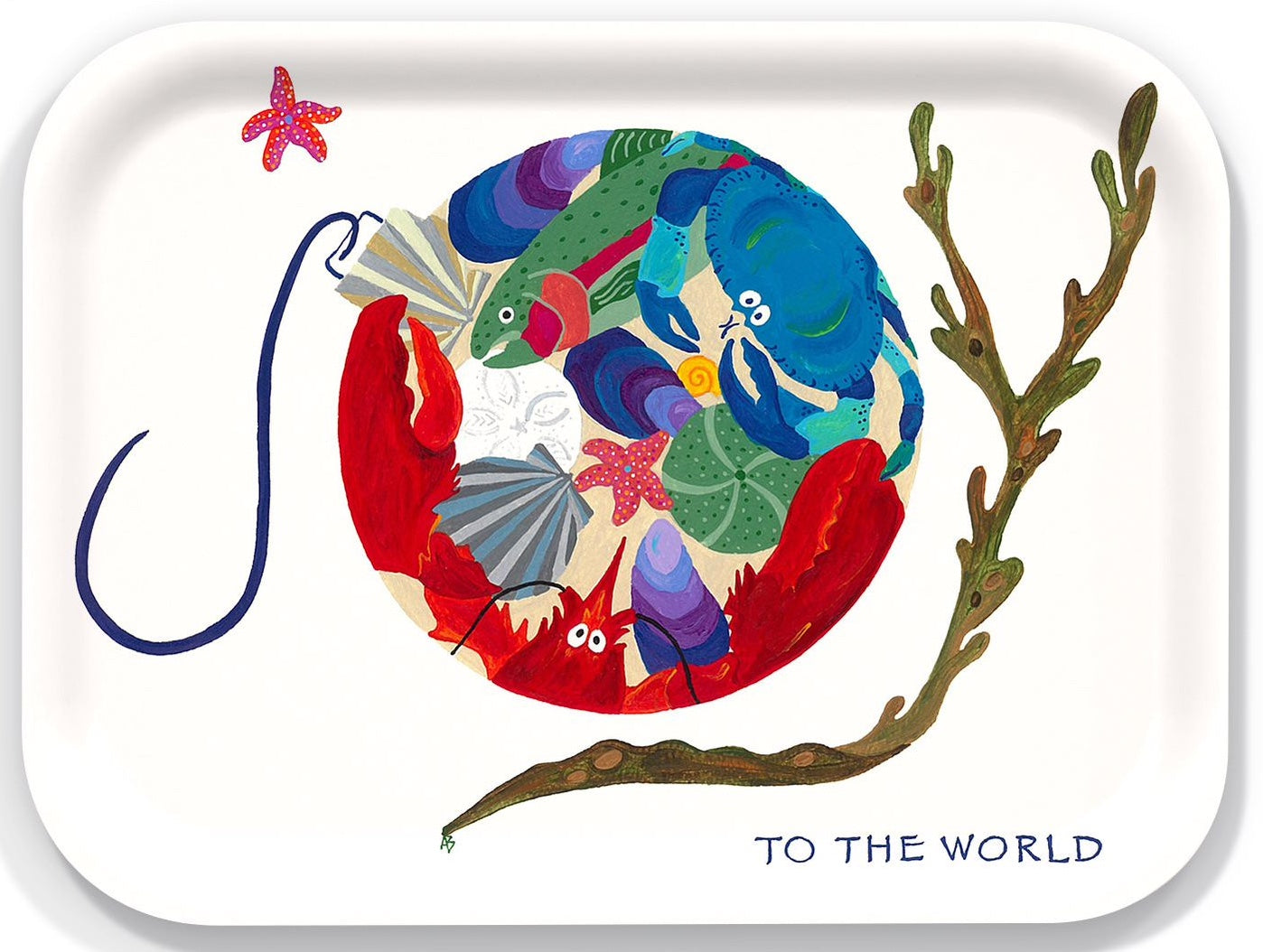 Medium Tray: Joy to the World – FestiveFish