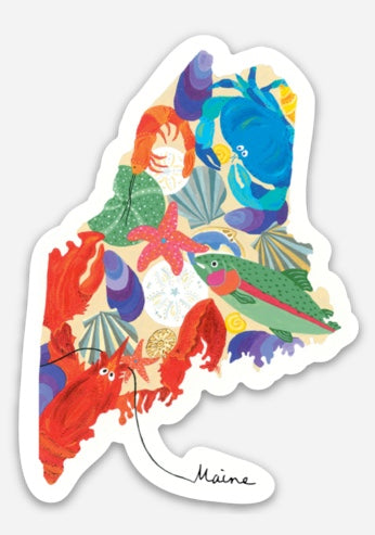 Maine Collage Sticker – FestiveFish