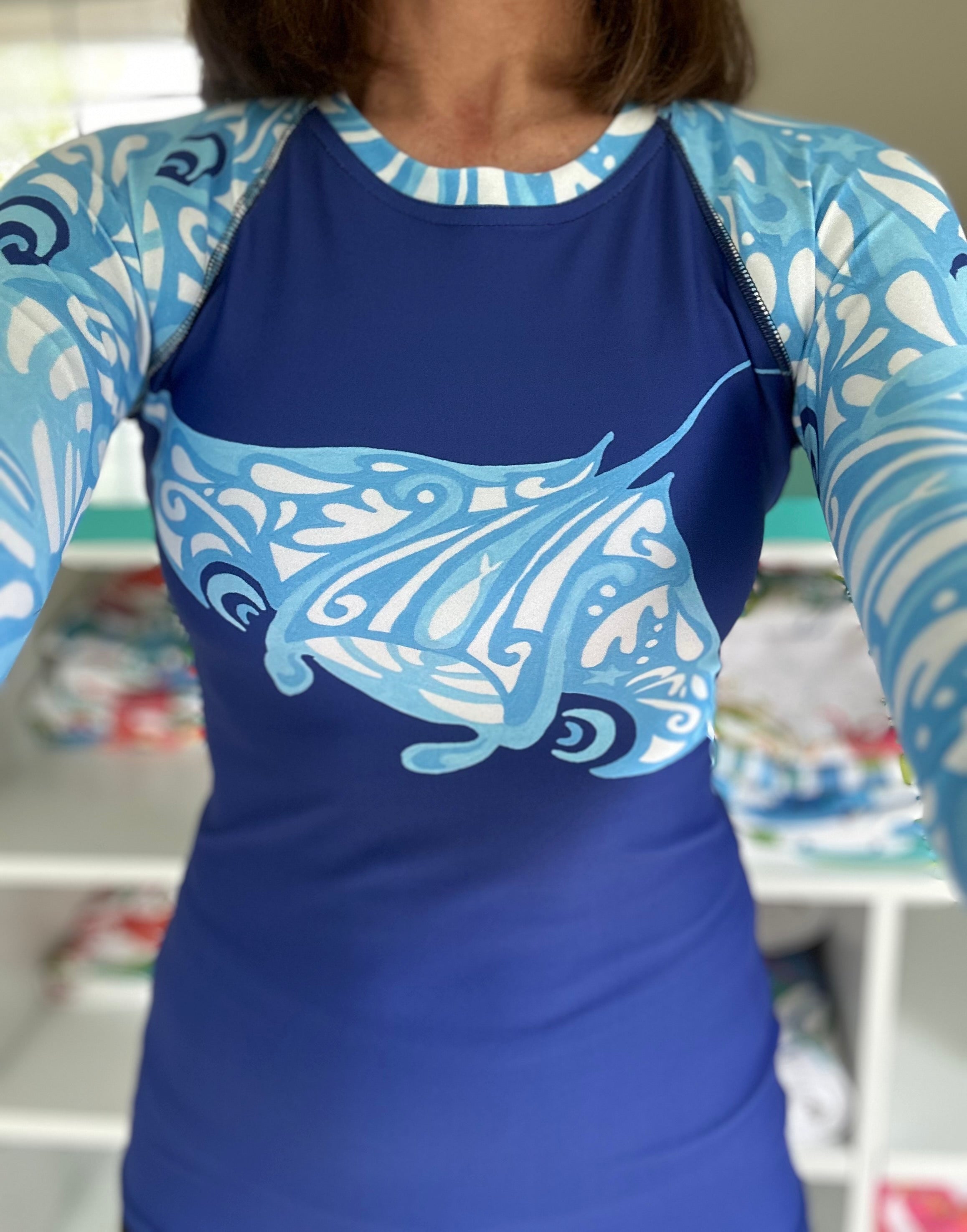 Maori Ray Rash Guard Top – FestiveFish