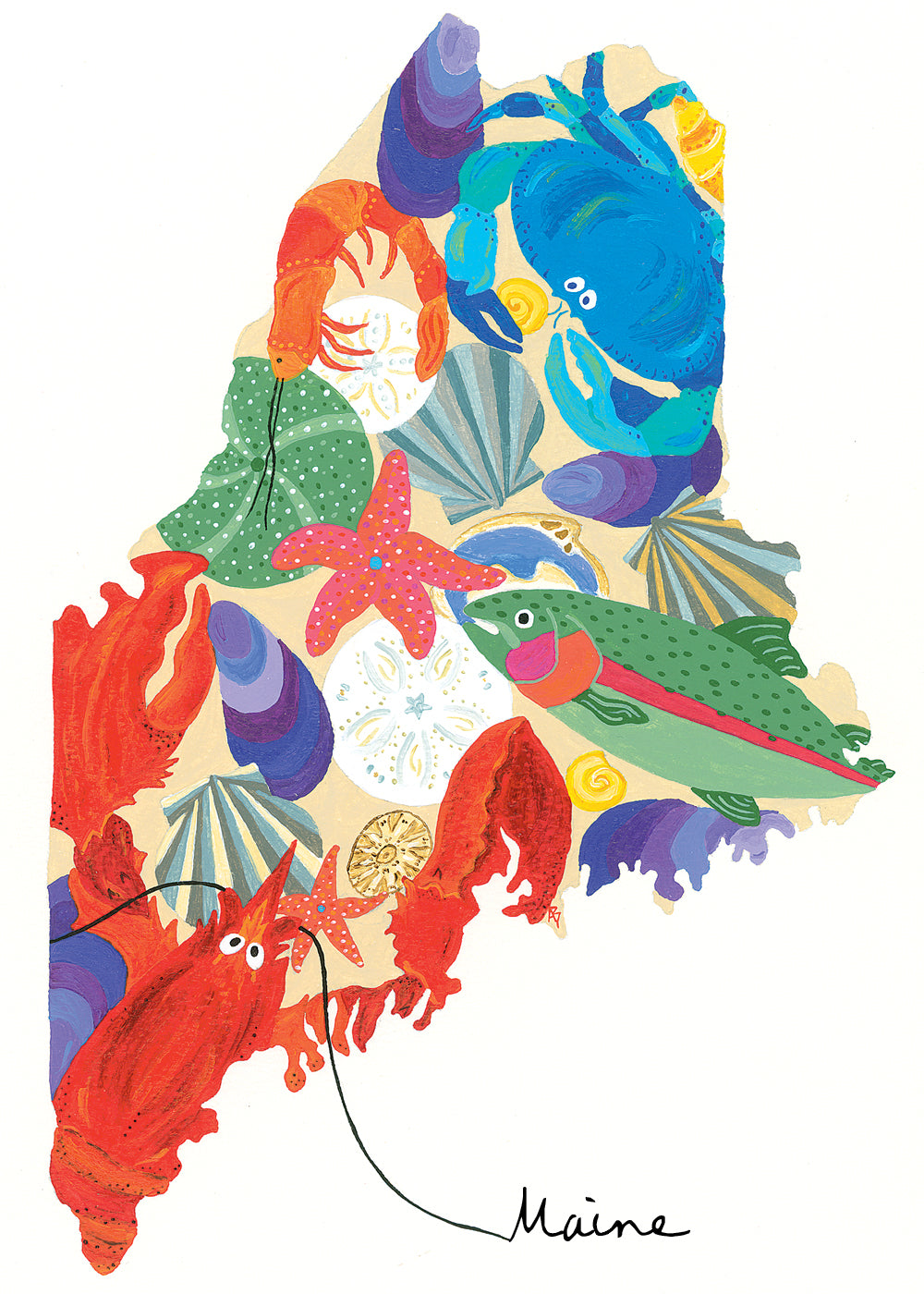 Maine Collage Card – FestiveFish