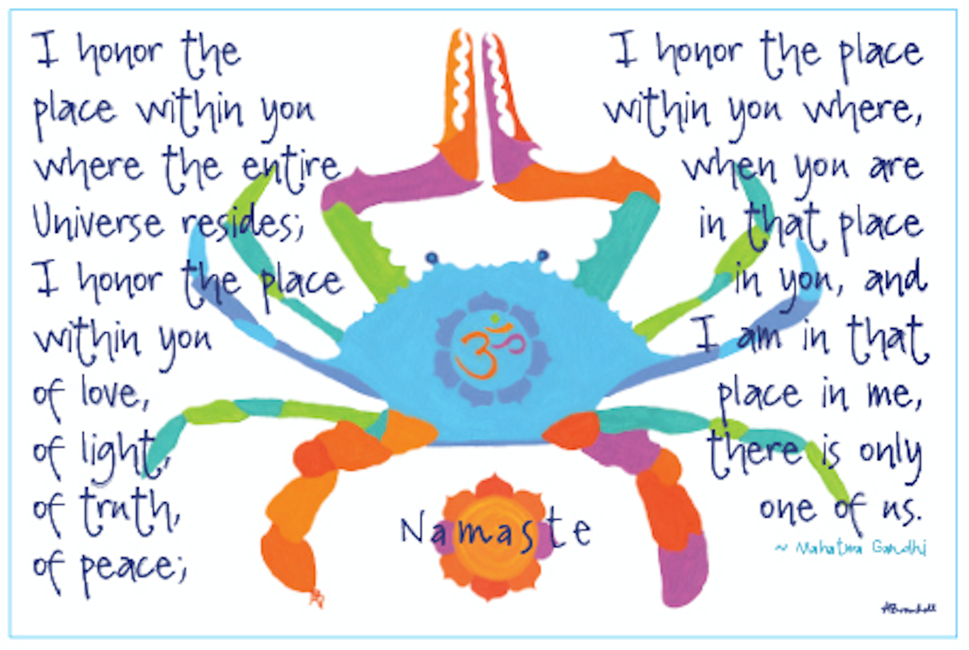 Namaste Crab Placemat – FestiveFish